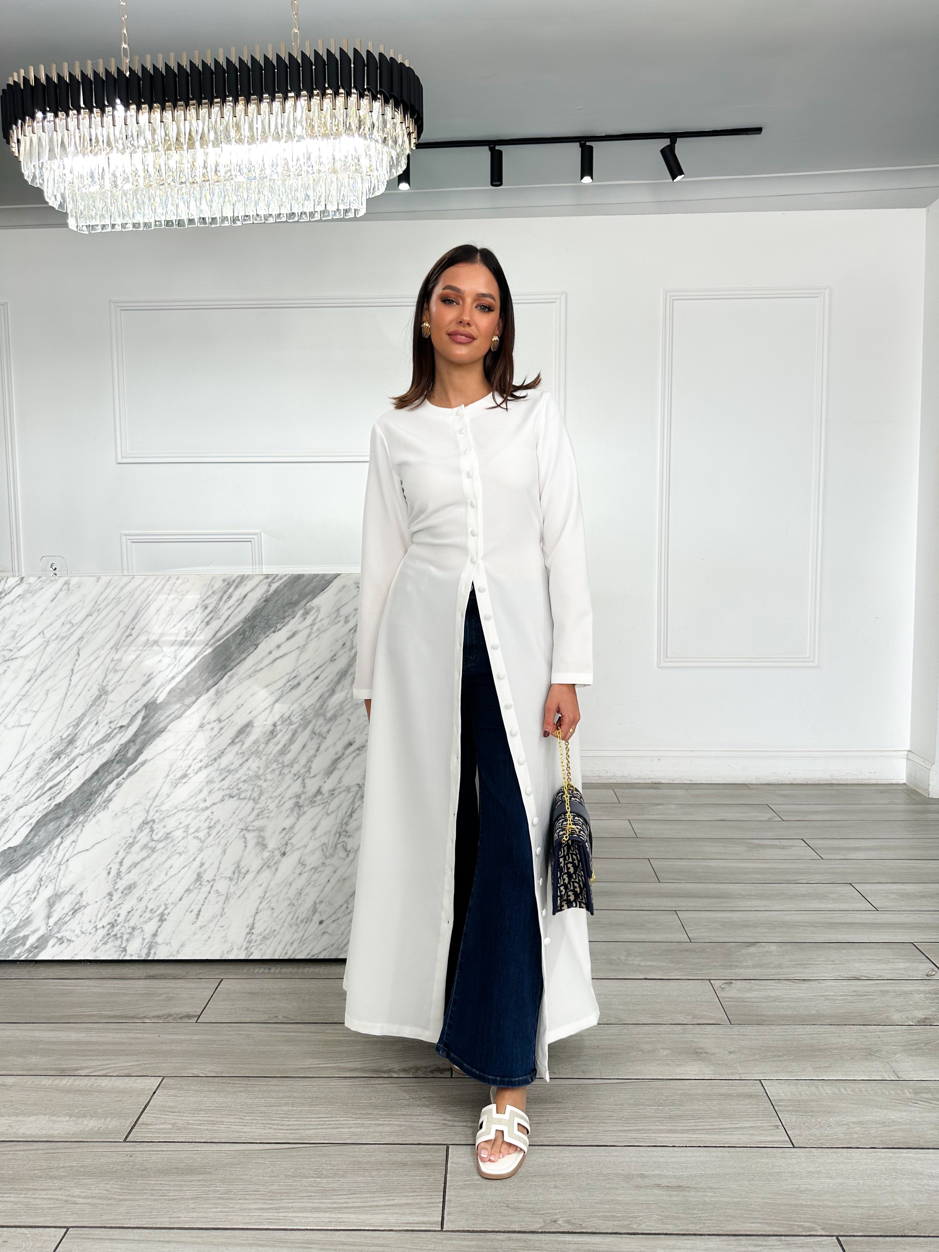 Final Sale - Sherin Dress - White – Dusty Pink