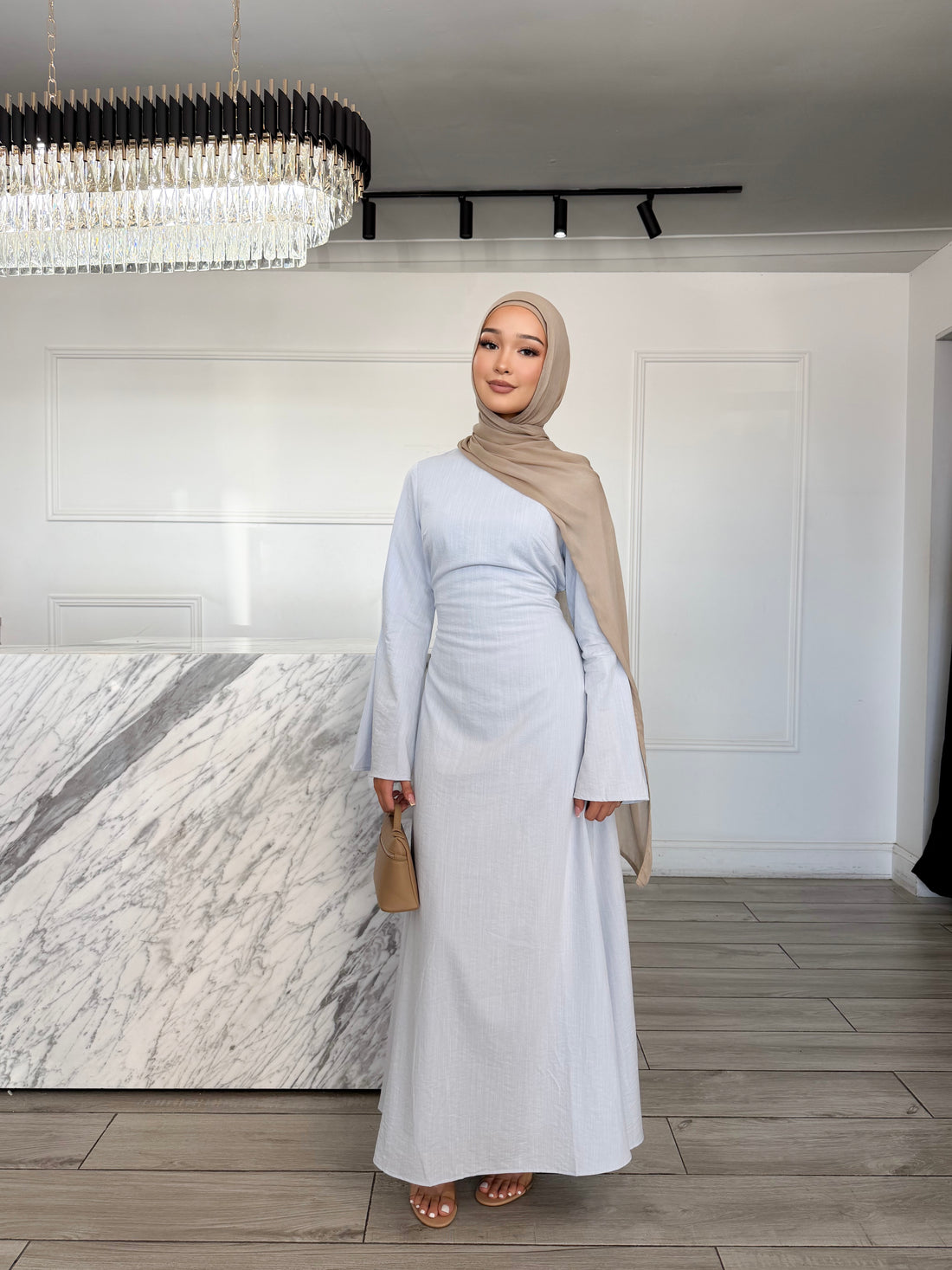 Yasmina Dress - Baby Blue – Dusty Pink