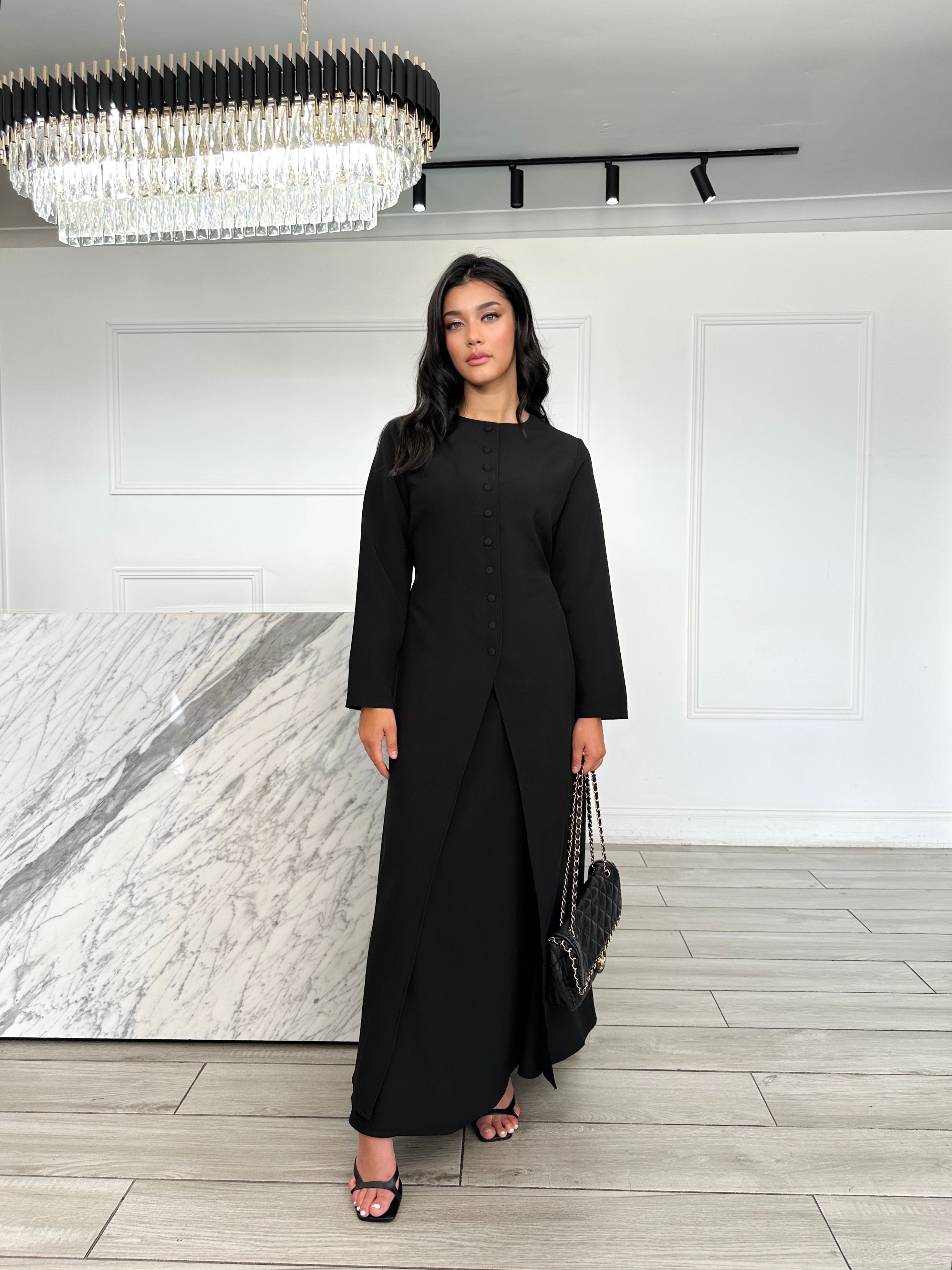 Sherin Set - Black – Dusty Pink